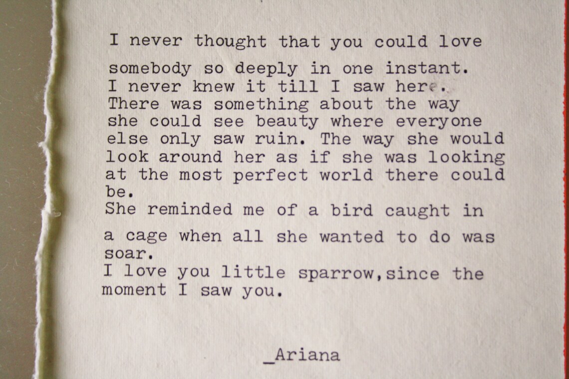 Poem Love Poem Original Poetry Typography Typographic Love Print Love ...