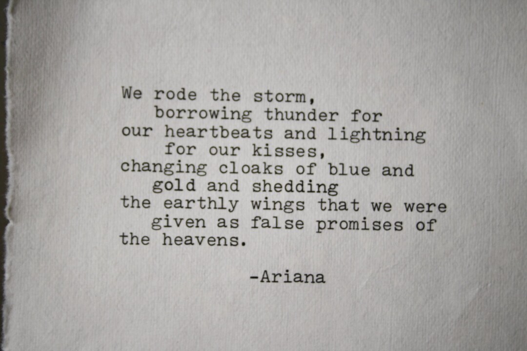 Love Poetry Original Poem Wedding Vows Romantic Typography Typographic ...