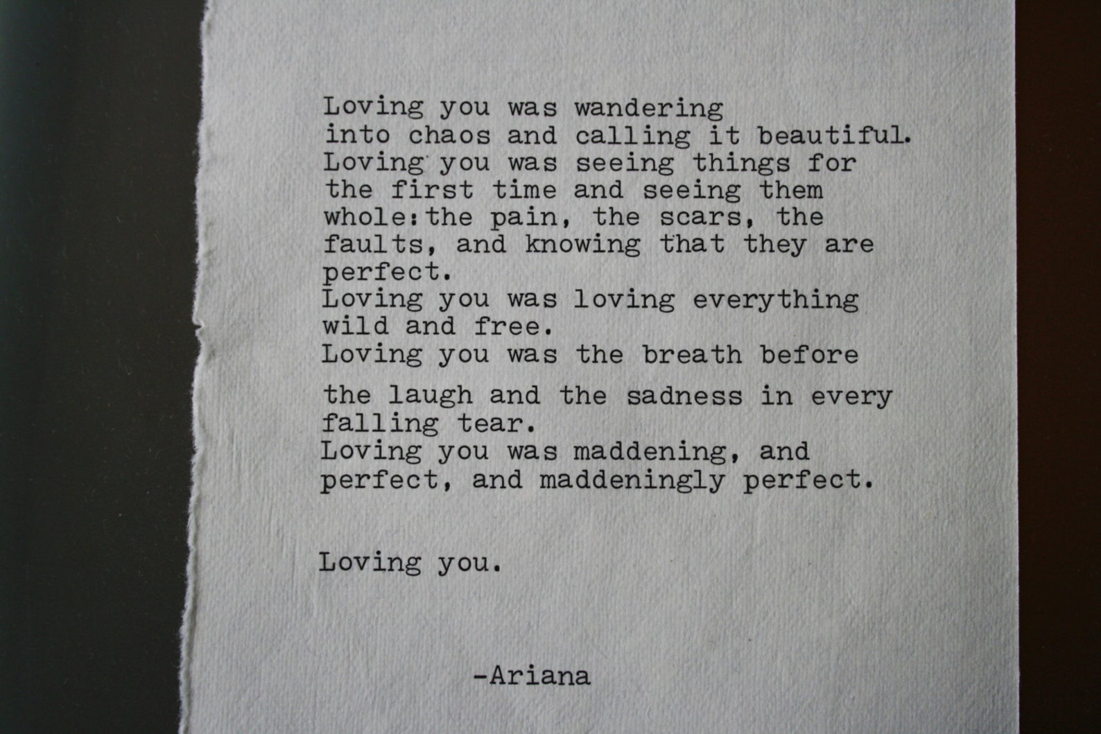 Poetry Origonal Poem Typography Typographic Art Wall Decor Home Decor ...