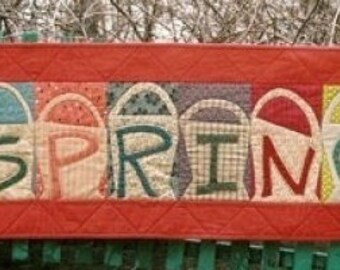 Country Threads All Around Town Wall Hanging Pattern - Etsy