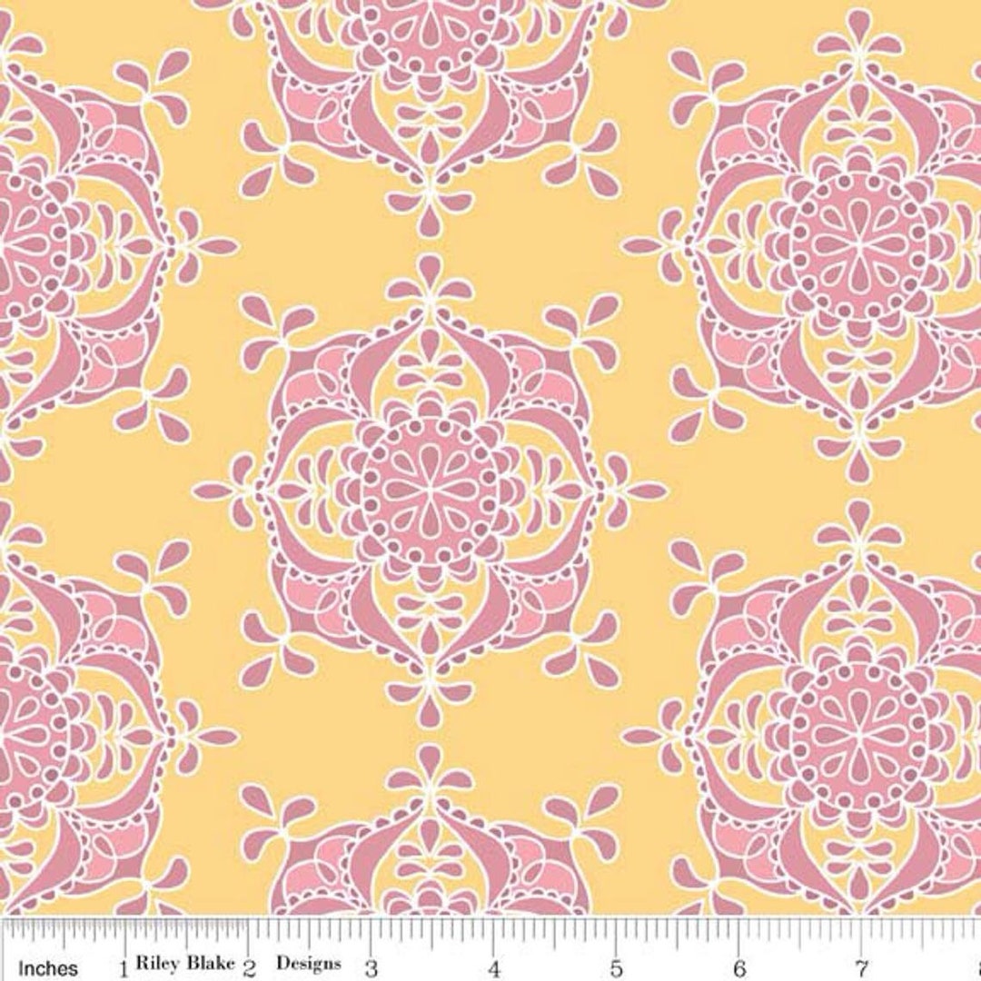 Riley Blake - Priscilla - Yellow Wallpaper Print - Lila Tueller Designs ...