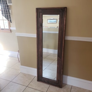 Rustic Wooden Wall Mirror // Full Length Wood Mirror // Large Rustic ...