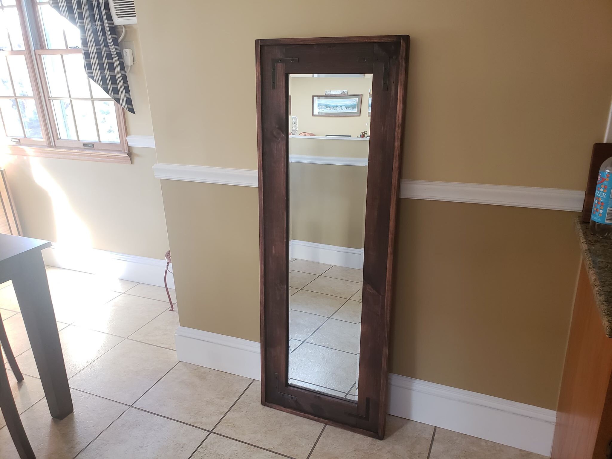 Rustic Wooden Wall Mirror // Full Length Wood Mirror // Large Rustic ...