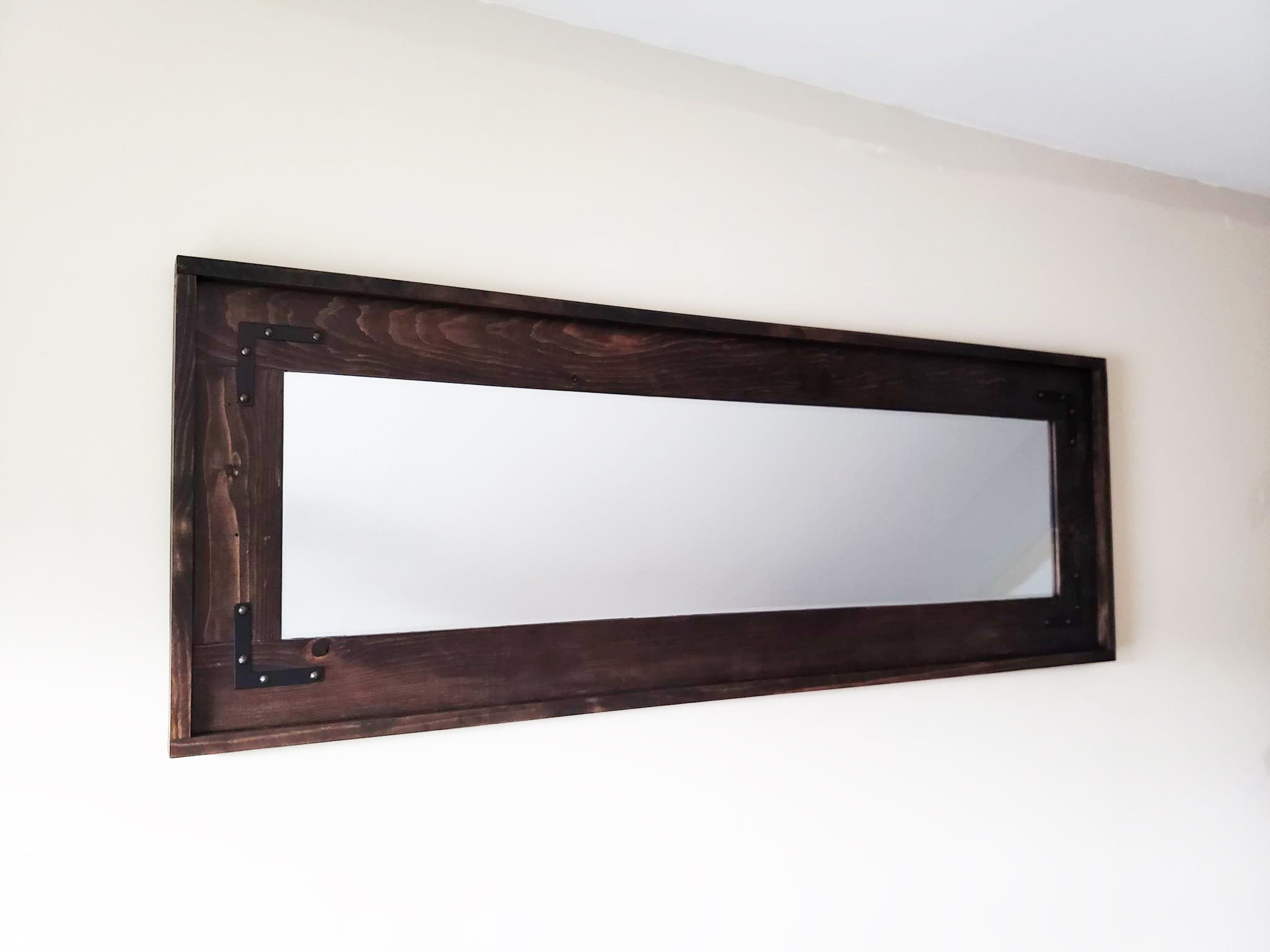 Rustic Wooden Wall Mirror // Full Length Wood Mirror // Large Rustic ...