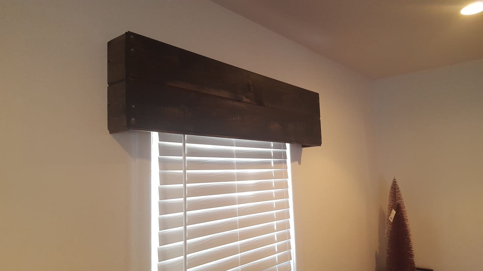 Rustic Farmhouse Valance // Wooden Valance // Window Cornice | Etsy