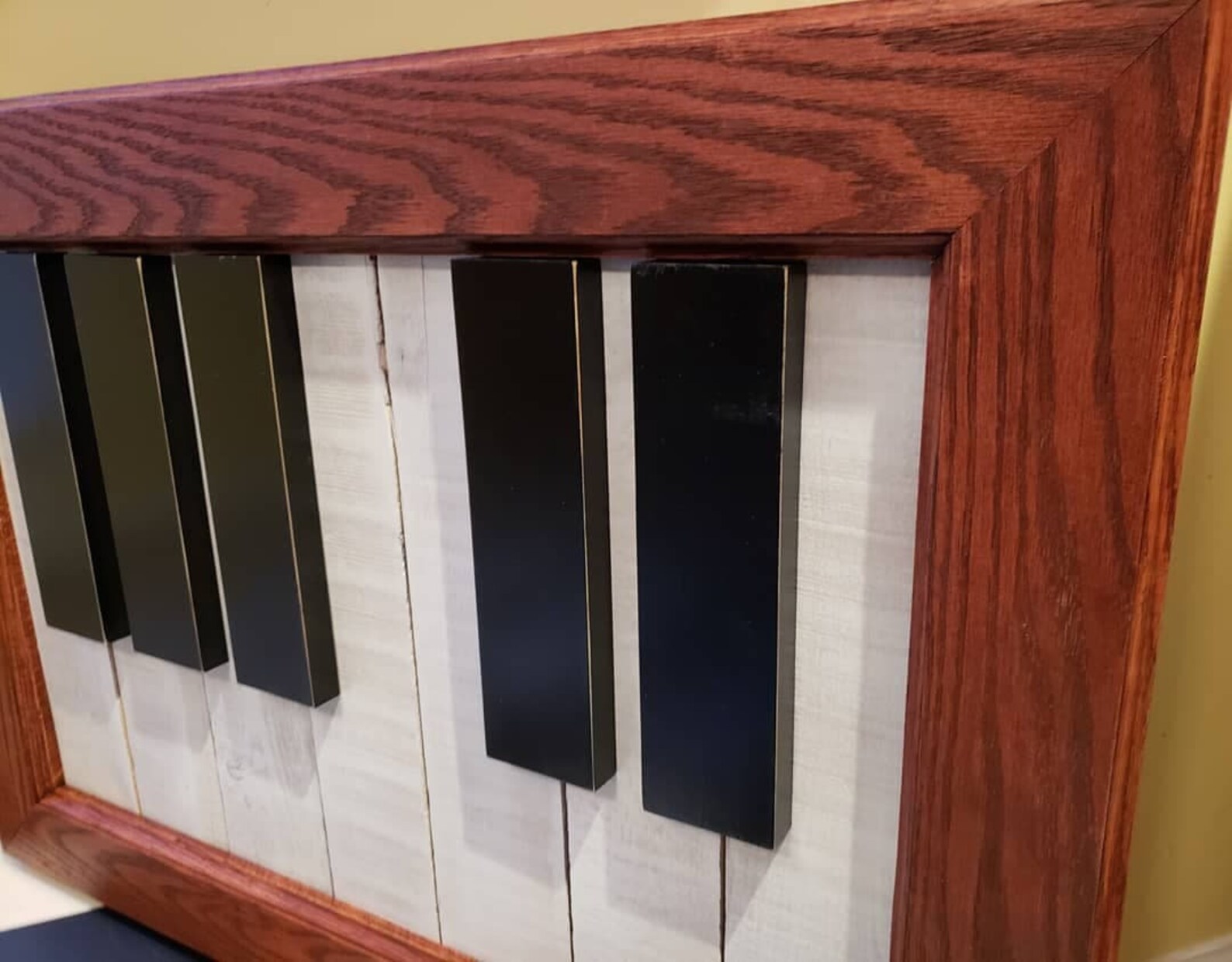 Wood Piano // Wood Wall Art // Wood Music Art // Piano Keys // - Etsy