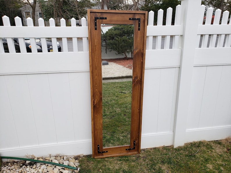 Rustic Full Length Wood Mirror: Handmade Pine Wall Decor (56.5x20.5) - Etsy