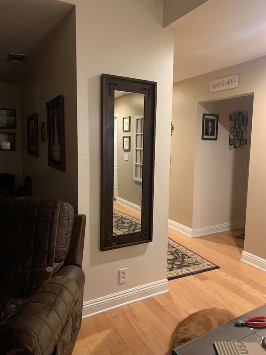 Rustic Wooden Wall Mirror // Full Length Wood Mirror // Large Rustic ...