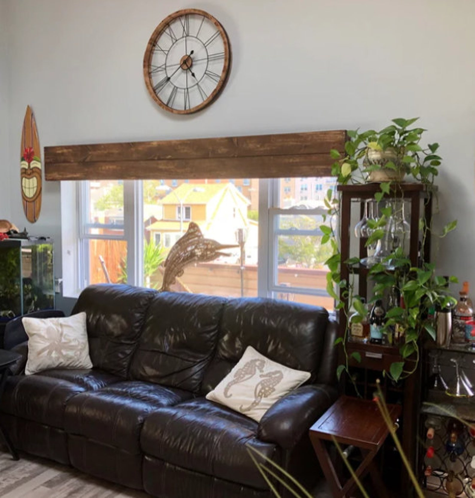 Rustic Farmhouse Valance // Wooden Valance // Window Cornice - Etsy