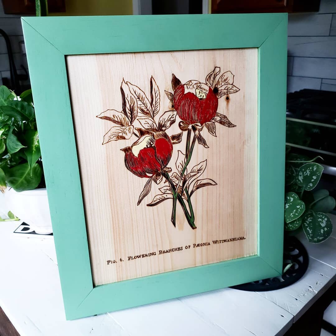 Botanical Print // Pyrography // Woodburning Art // Wood Wall | Etsy