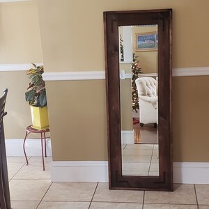 Rustic Wooden Wall Mirror // Full Length Wood Mirror // Large Rustic ...