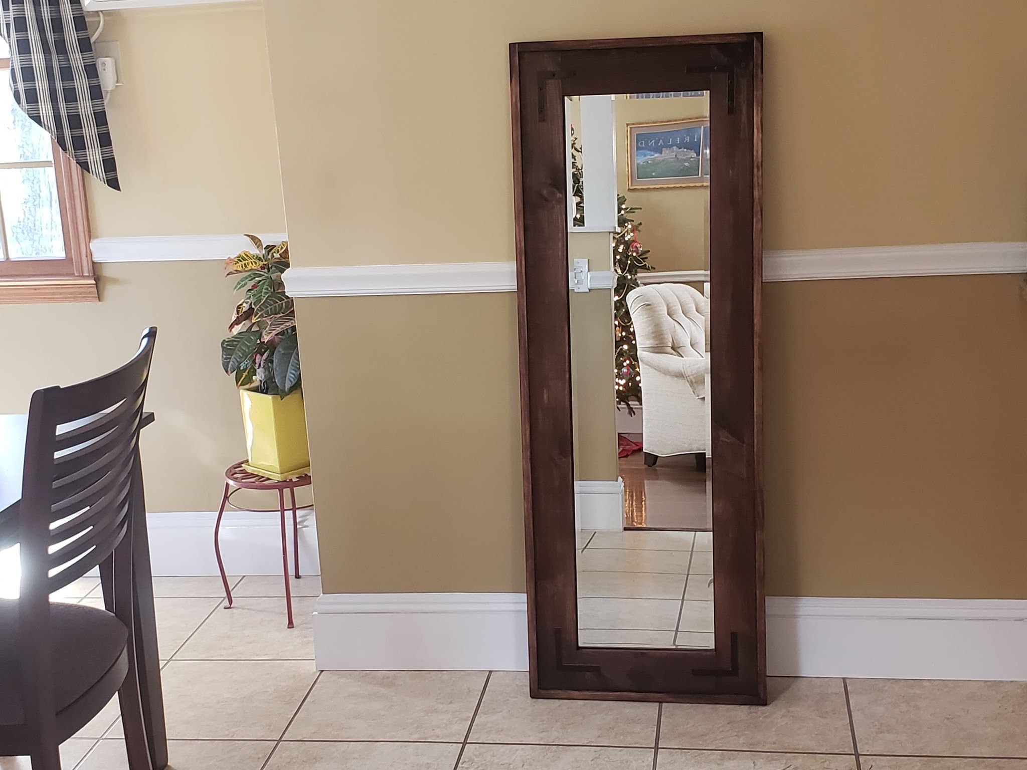Rustic Wooden Wall Mirror // Full Length Wood Mirror // Large Rustic ...