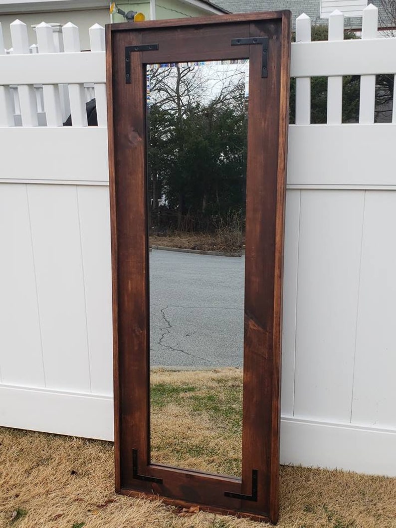 Rustic Wooden Wall Mirror // Full Length Wood Mirror // Large Rustic ...