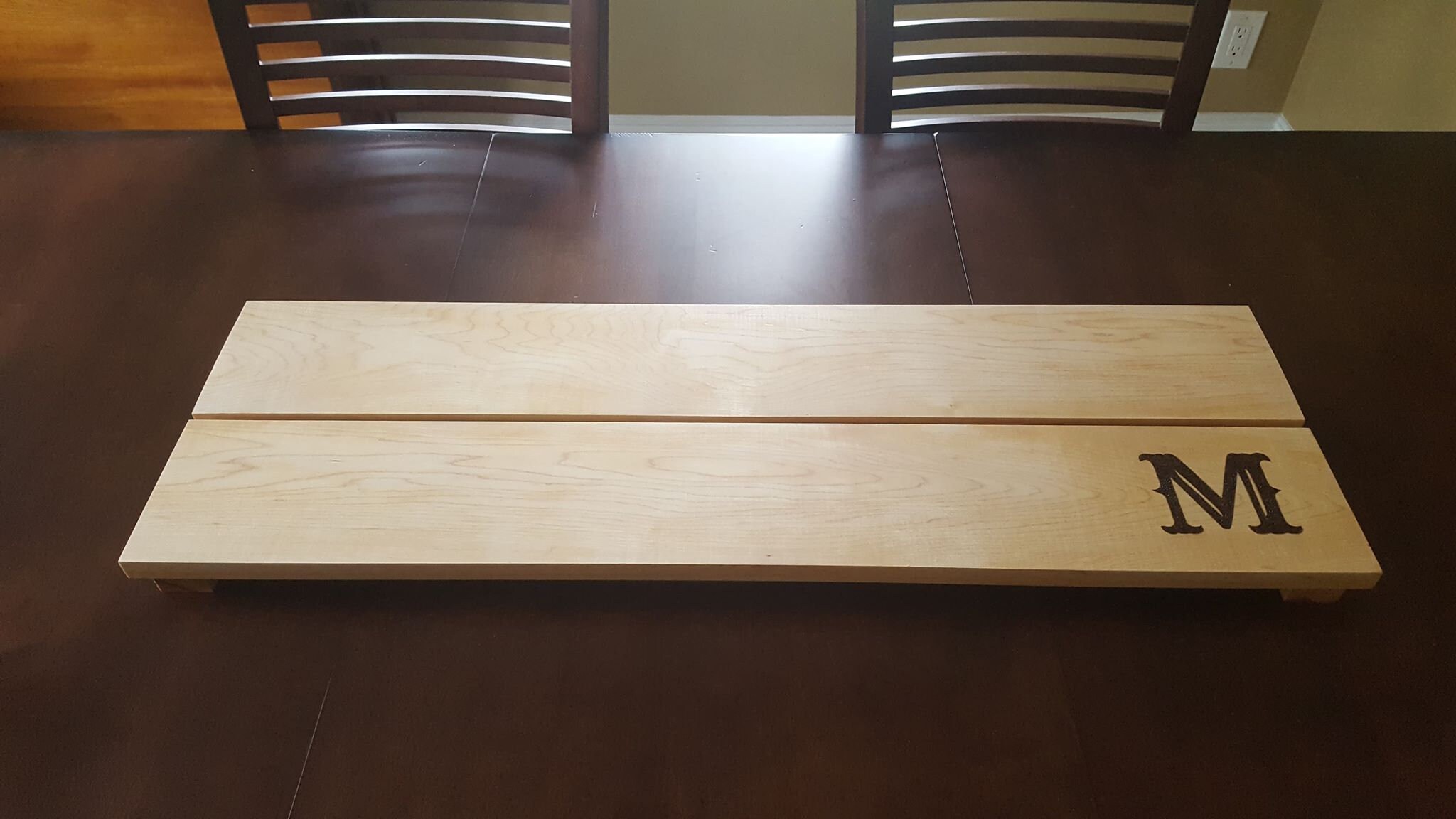 Wood Table Runner // Wood Centerpiece // Pyrography Art // | Etsy