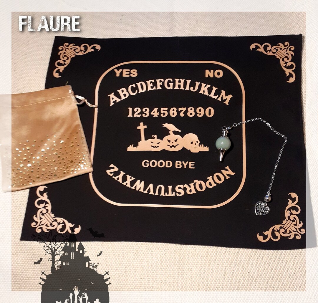 Aventurine Pendulum and Ouija Mat, Wicca, Dowsing, Magnetism ...