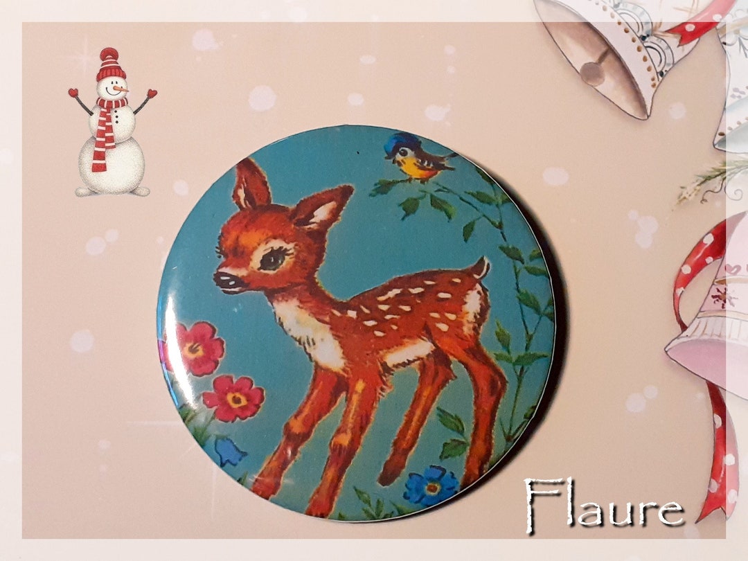 A Large christmas Faon Badge, Badge, Spindle, Gift, Christmas ...