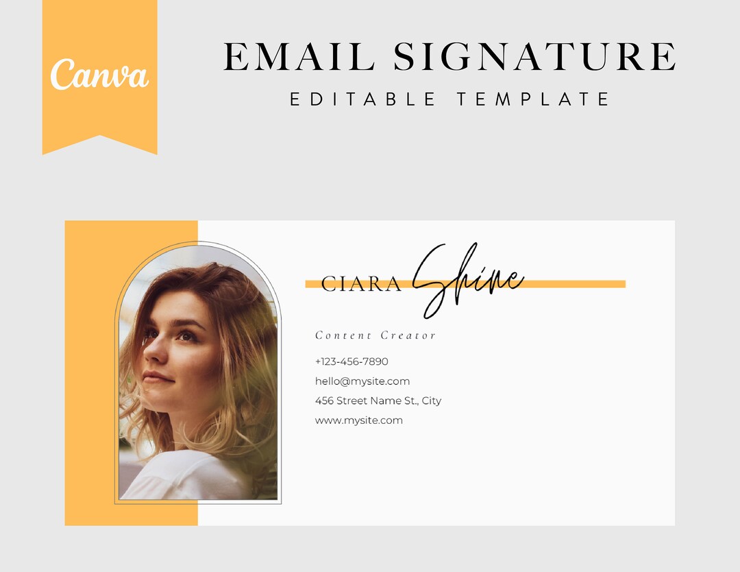 Email Template Canva Editable | E-mail Signature Template | Gmail Email ...