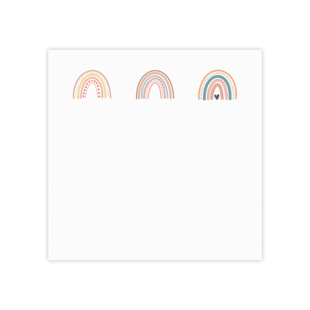 Neutral Tone Boho Rainbow Post-it® Note Pads - Etsy