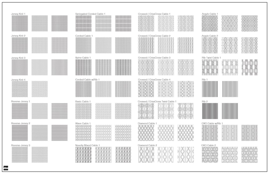 Advanced Knit Sweater Swatch Library for Adobe Illustrator (50 Pack) - Etsy