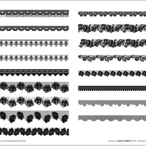 Lace Pattern Swatch and Brush Library for Adobe Illustrator (15 Pack ...