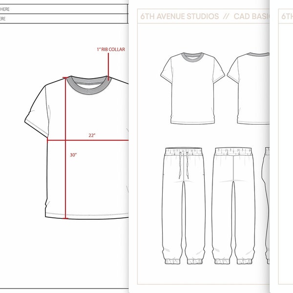 Tech Pack Template Adobe Illustrator - Etsy