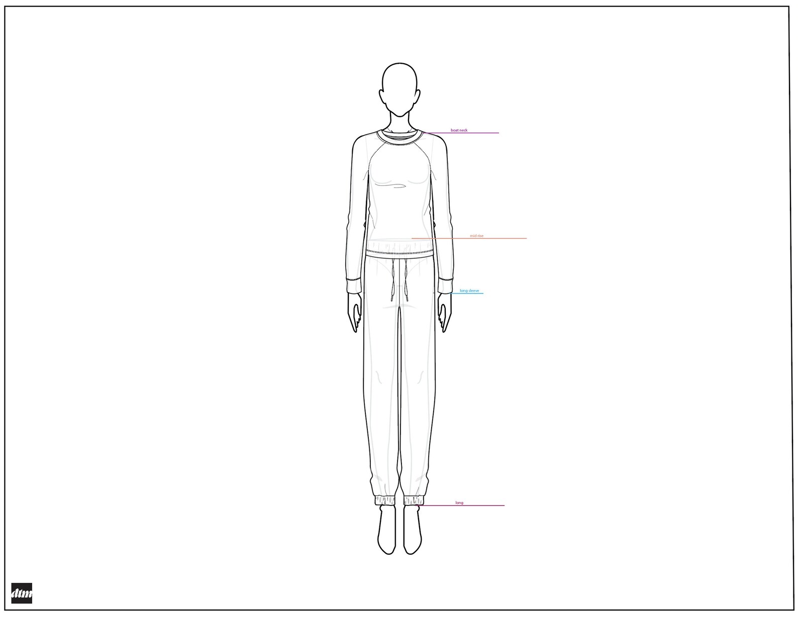 Basic Womens Croqui and Template (design Flat)-editable in Adobe ...