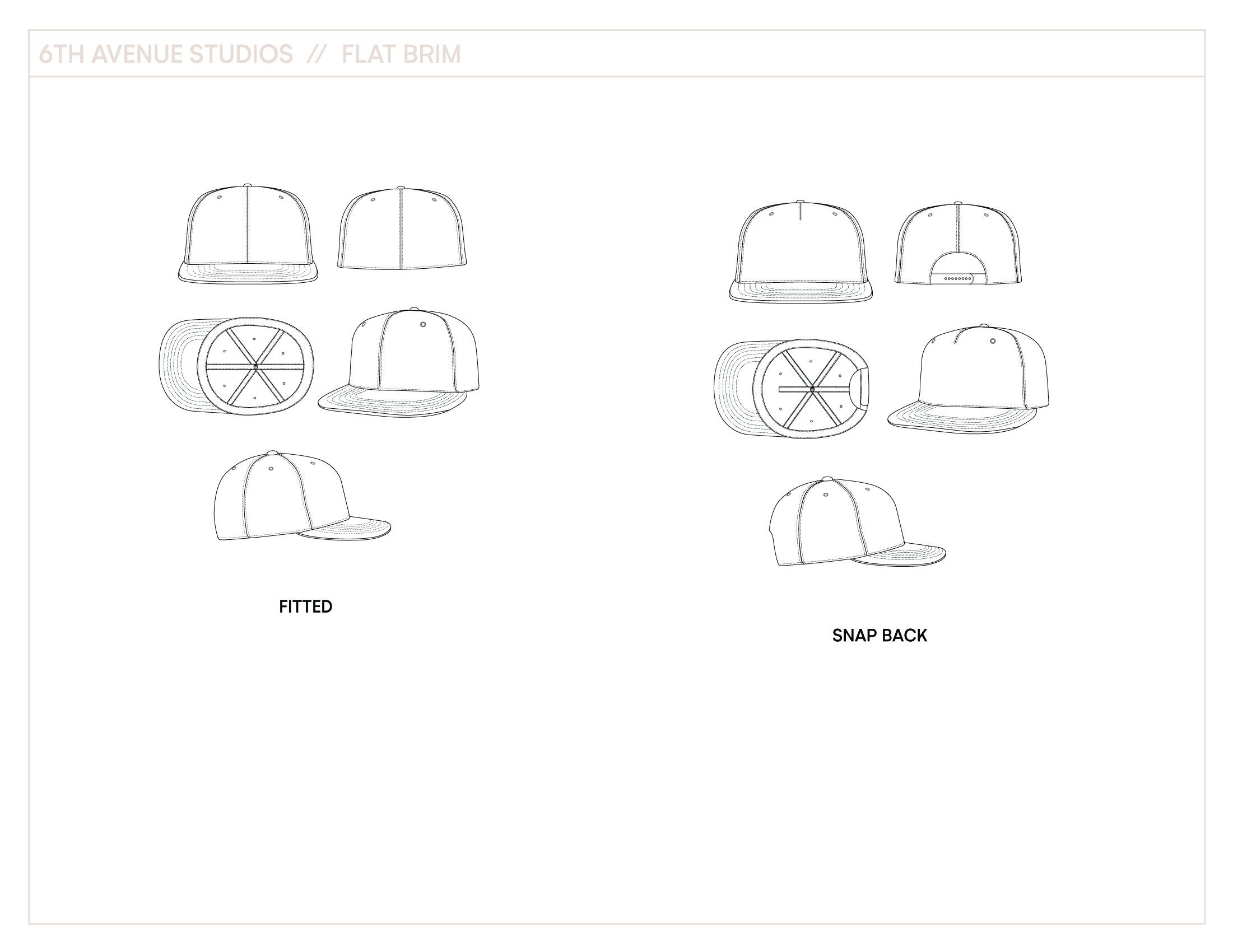 Vector Flat Cads for Adobe Illustrator- HATS - Etsy