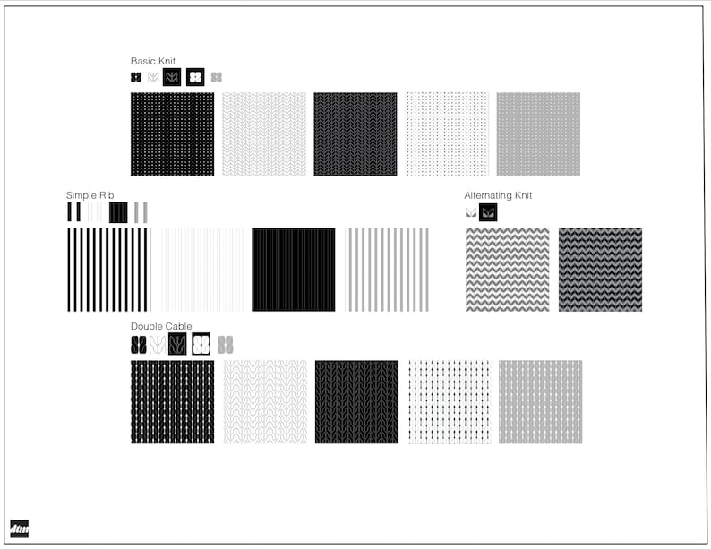 Basic Knit Sweater Swatches and Textures for Adobe Illustrator (10 Pack ...