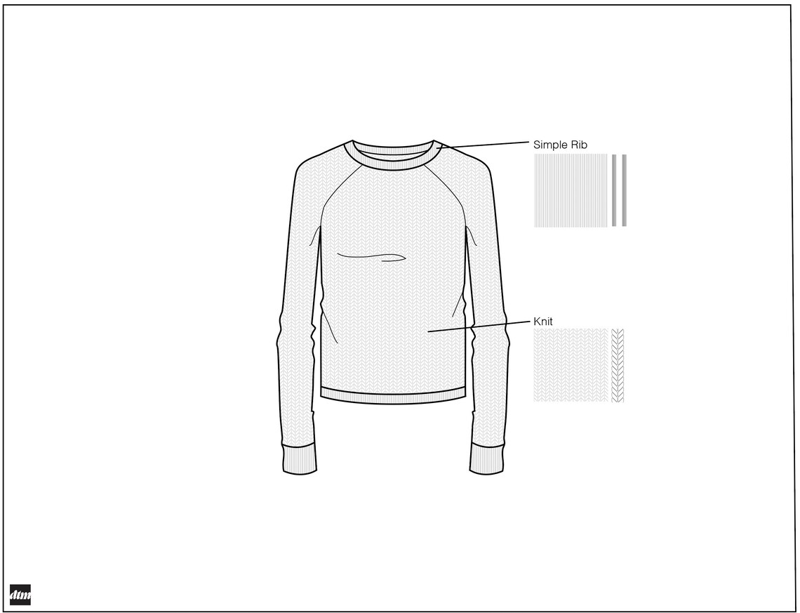 Basic Knit Sweater Swatches and Textures for Adobe Illustrator (10 Pack ...