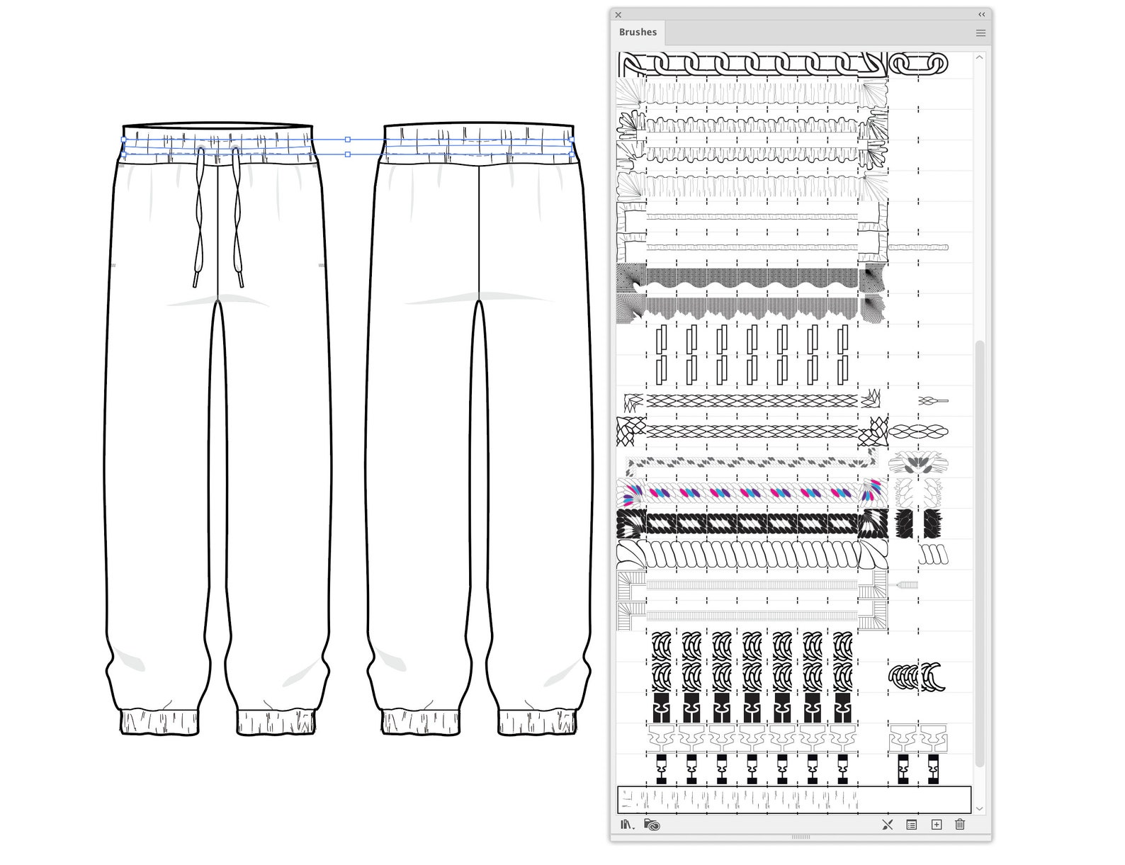 Vector Novelty Stitch Brush Library for Adobe Illustrator (20 Pack ...