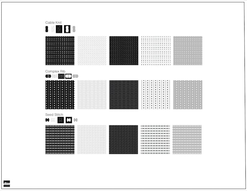 Basic Knit Sweater Swatches and Textures for Adobe Illustrator (10 Pack ...