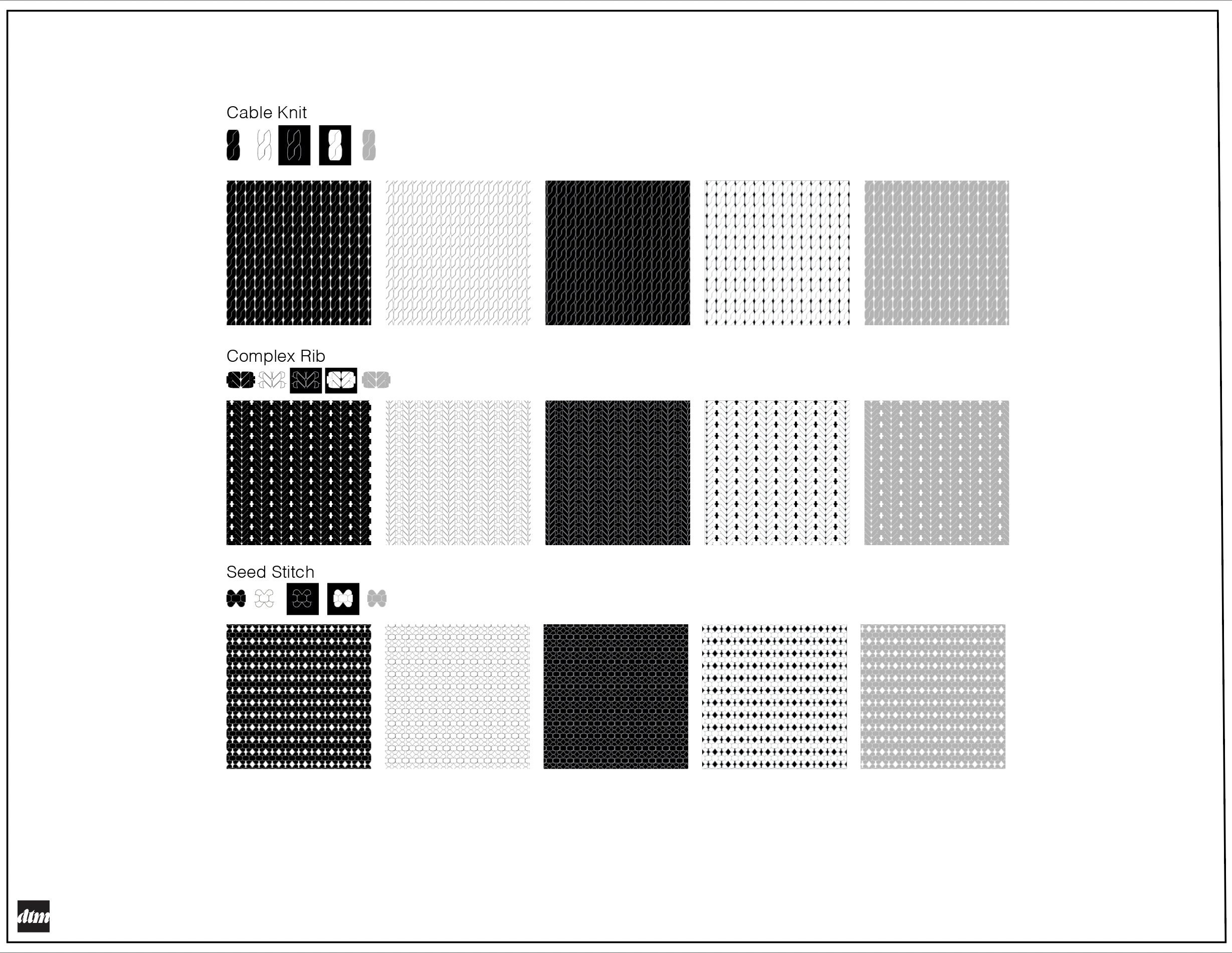 Basic Knit Sweater Swatches and Textures for Adobe Illustrator (10 Pack ...