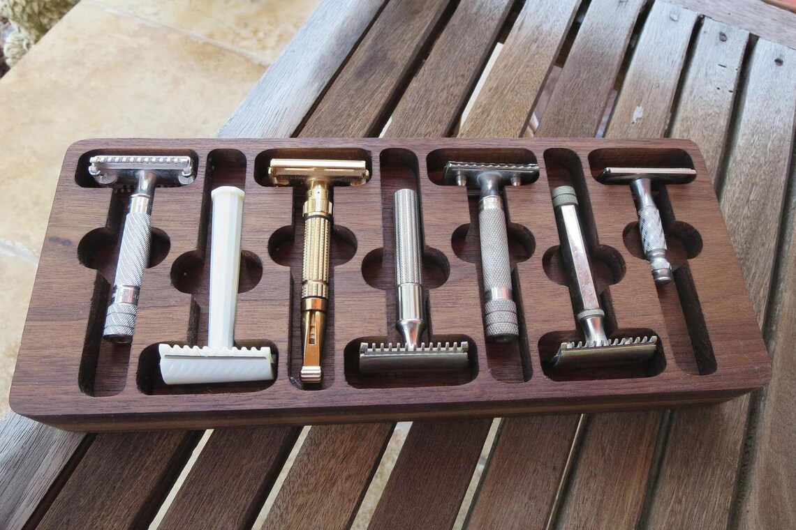 Brick Safety Razor Display African Hardwood - Etsy