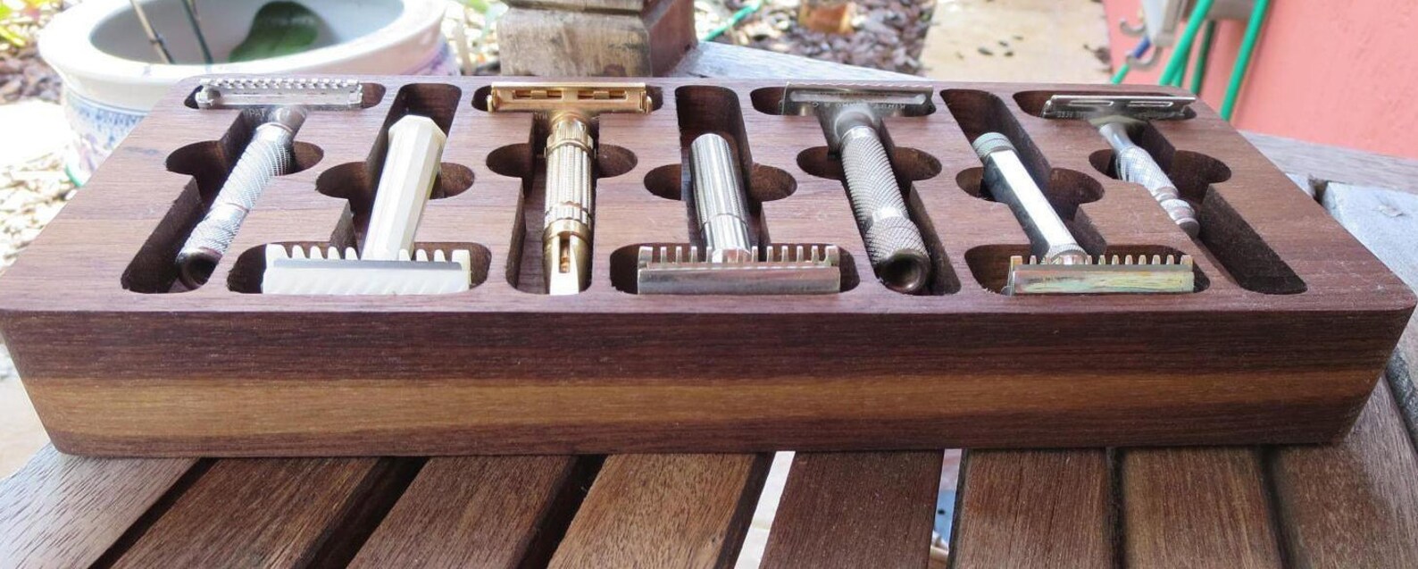 Brick Safety Razor Display African Hardwood - Etsy
