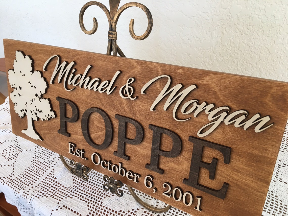 Personalized Family Name Sign Custom Family Sign Wedding - Etsy