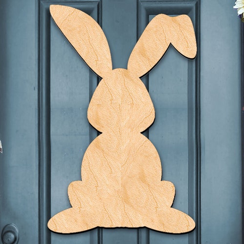 Easter Bunny Rabbit Shape Wooden Cut Out Easter Decorations - Etsy