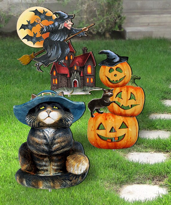 Halloween Lawn Halloween Decor Halloween Porch Decor | Etsy