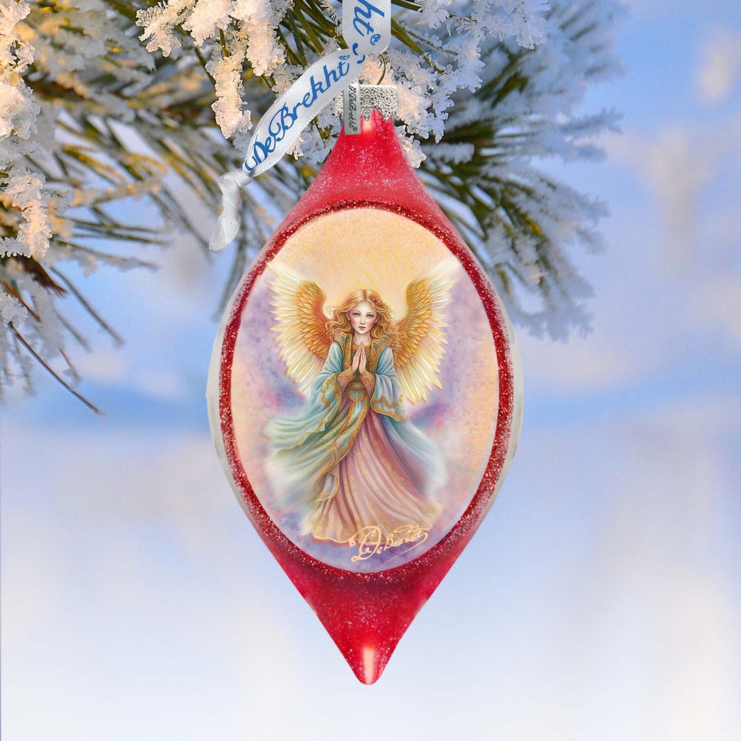 Angel Drop Mercury Glass Ornament - Nativity Holiday Decor ...