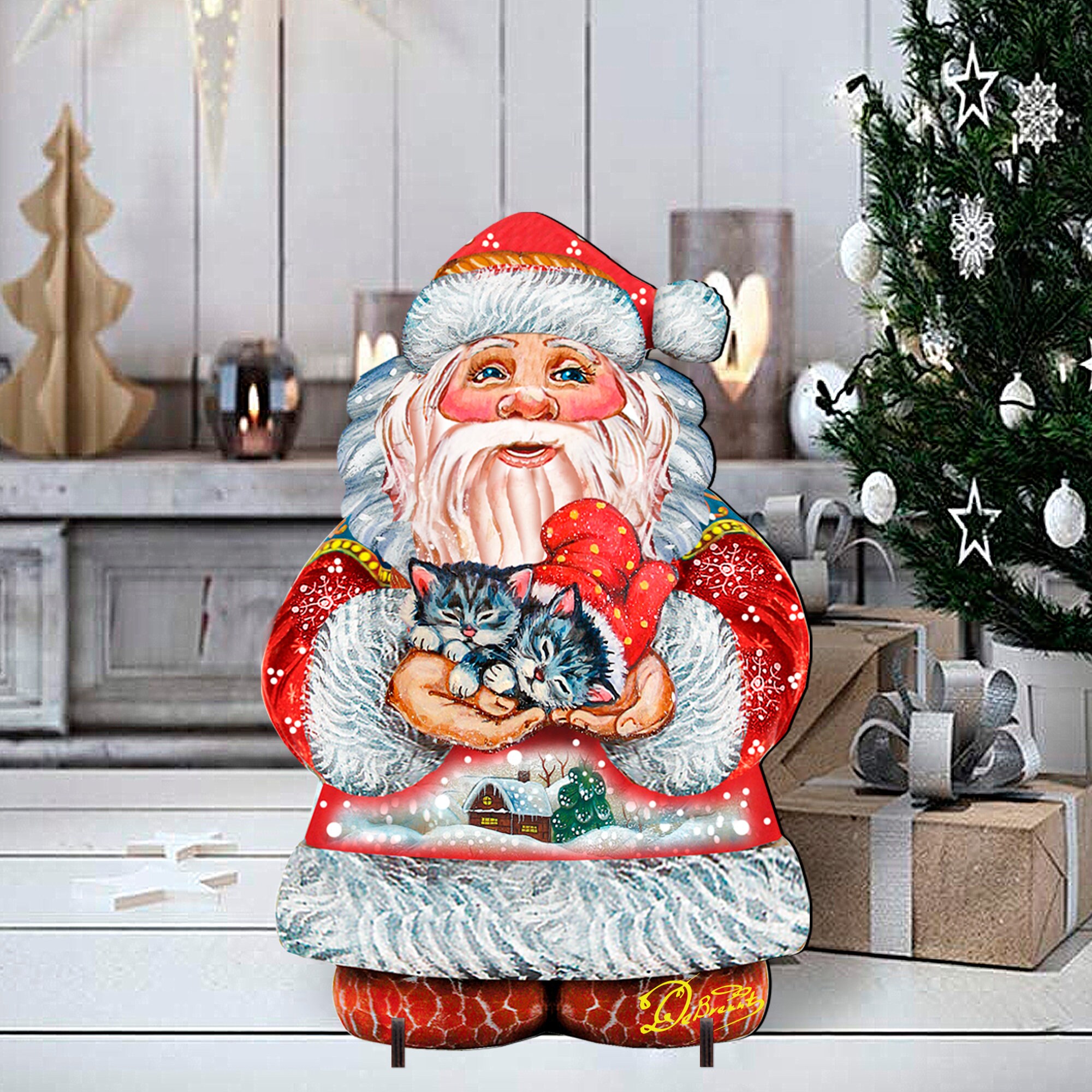 Holiday Decorations Santa Cat Lover Christmas Free-Standing | Etsy