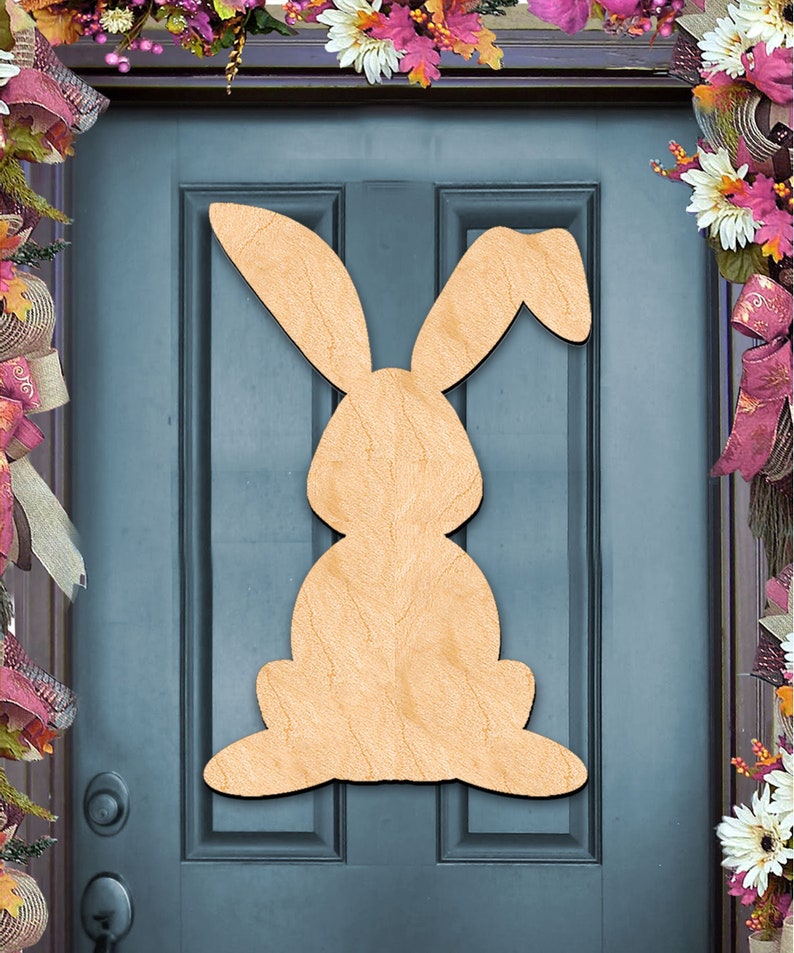 Easter Bunny Rabbit Shape Wooden Cut Out Easter Decorations - Etsy