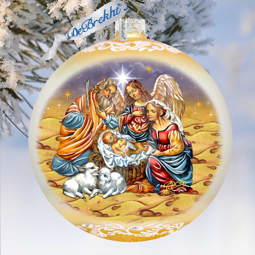 Regal Nativity Limited Edition 5-inch Mercury Glass Ball Ornament in ...