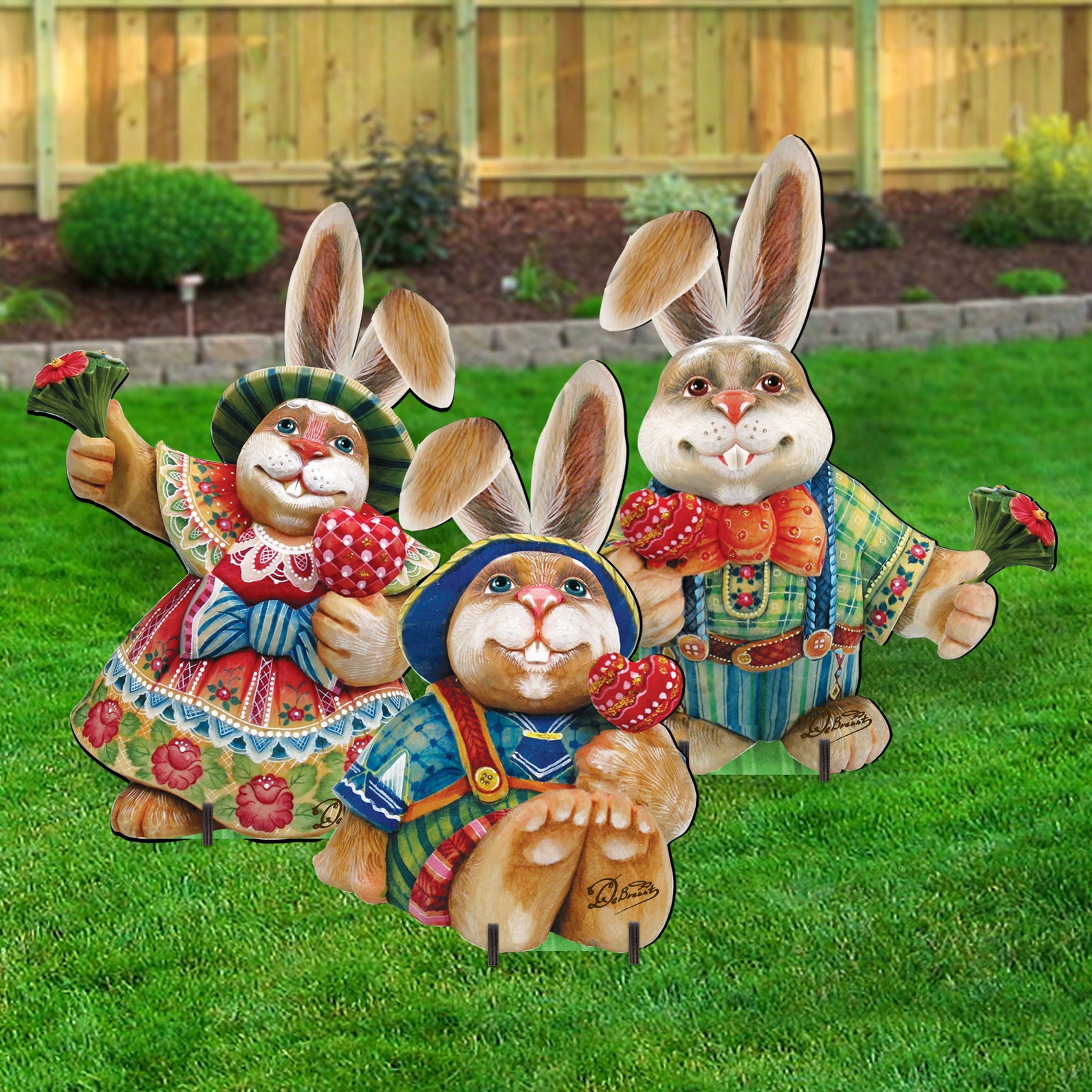 Outdoor Easter Decor Easter Bunny Easter Bunny Family Set | Etsy