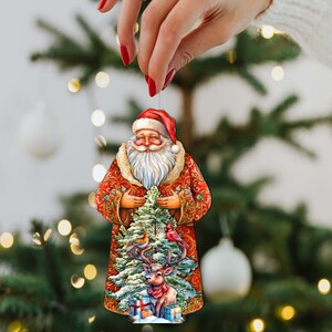 Santa Forest Friends Ornament, Handcrafted Christmas Tree Decoration ...
