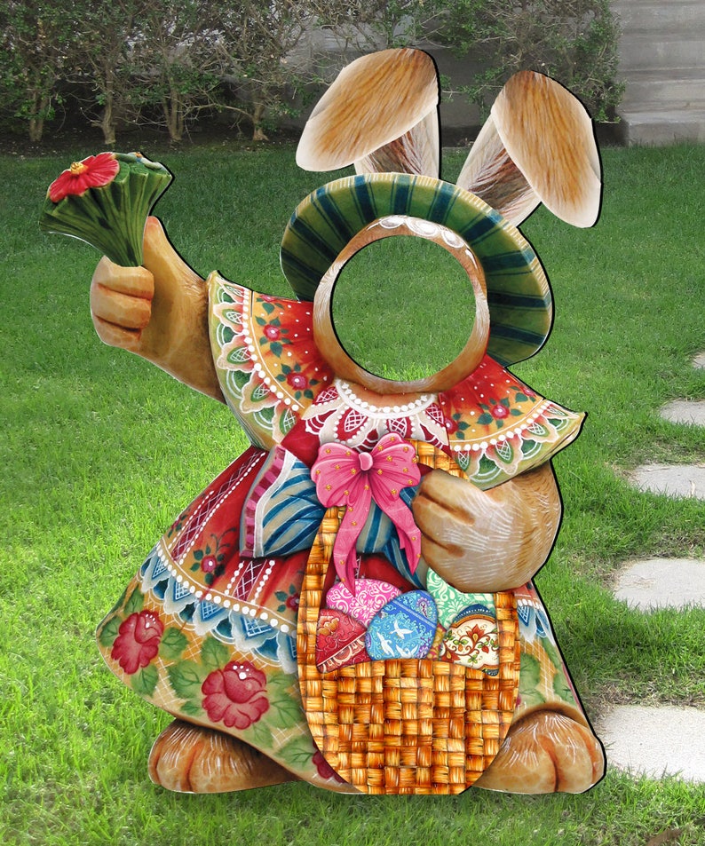 Easter Bunny EASTER Party BUNNY Head in the Hole Standee - Etsy