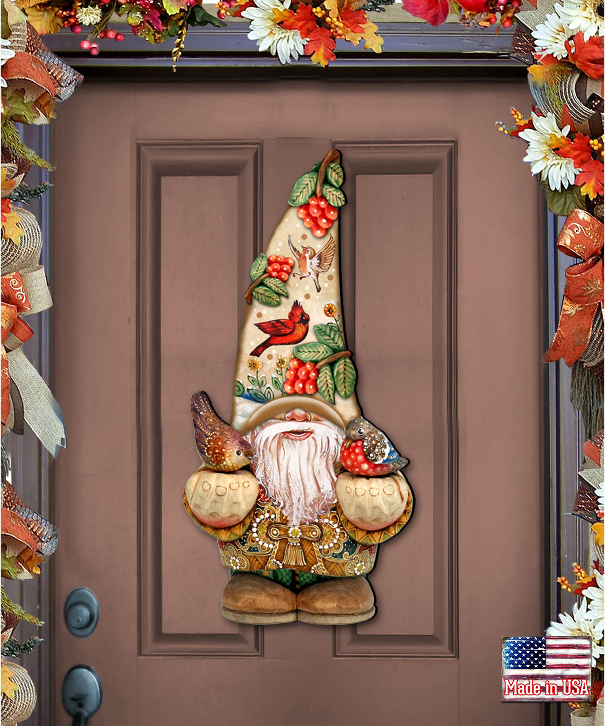 Wreaths & Door Hangers Door Hangers Thankful Fall Gnome Door Decoration ...