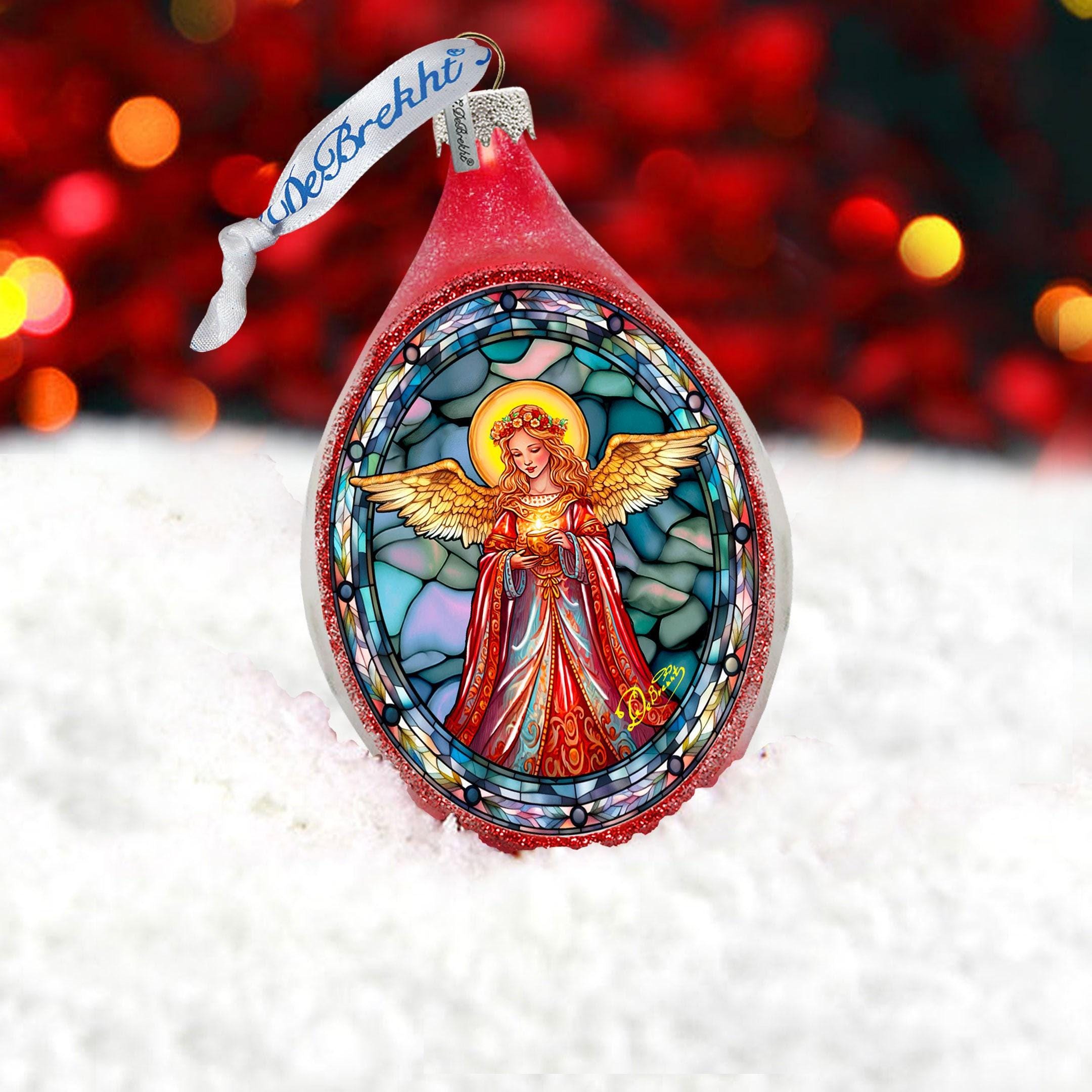 Guiding Light Angel Drop Mercury Glass Ornament - Nativity Holiday ...