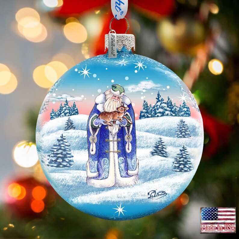 Christmas Ornaments Father Frost in the Winter Forest - Etsy