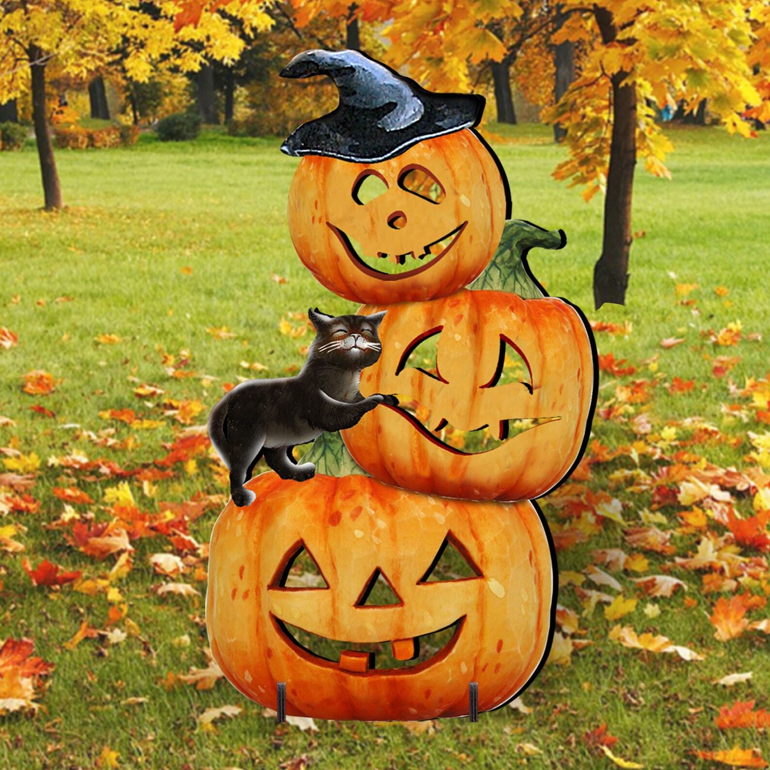 Outdoor Stacking Pumpkin - Halloween Spooky Pumpkins, Haunted House ...