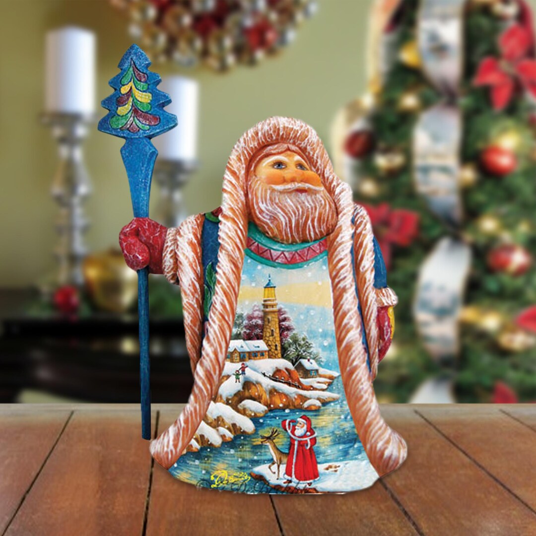 Santas Lookout Christmas Figurine Hand-painted Collectible by G ...