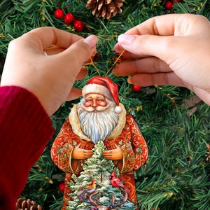 Santa Forest Friends Ornament, Handcrafted Christmas Tree Decoration ...